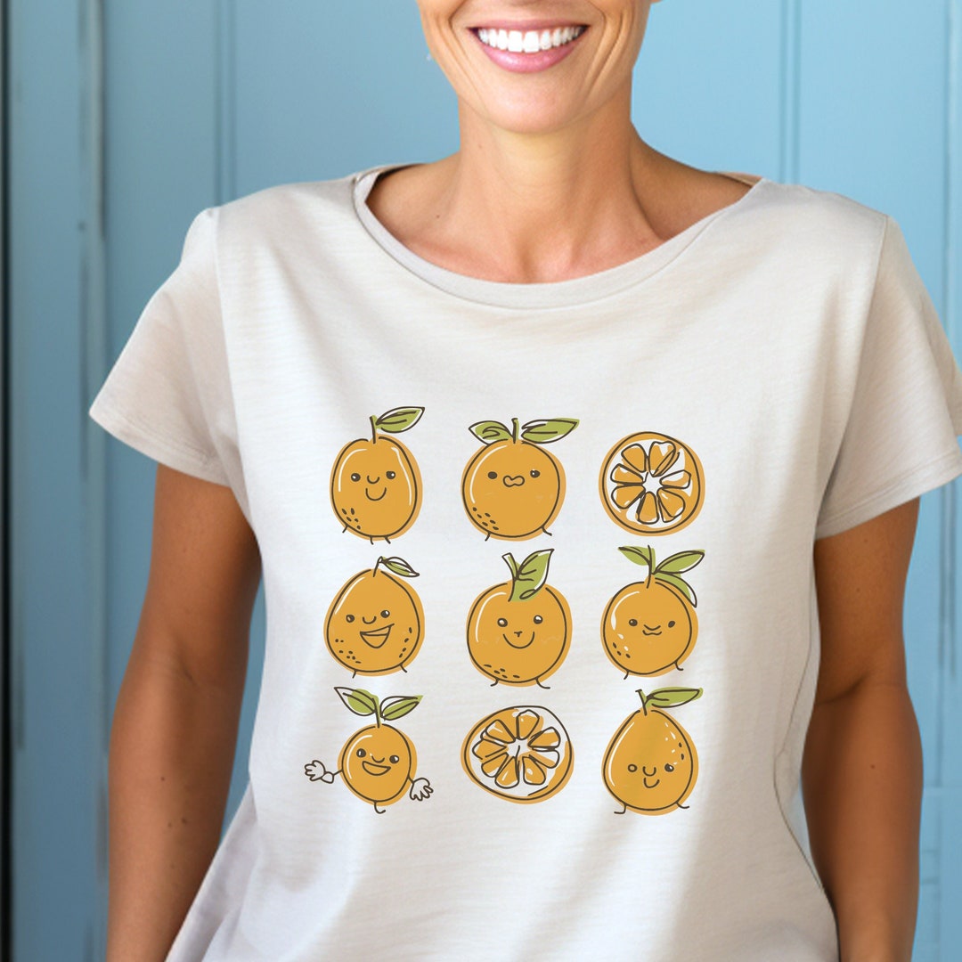 Oranges Shirt, Citrus Funny Print, Fruit Vegan T-shirt, Graphic Tee ...