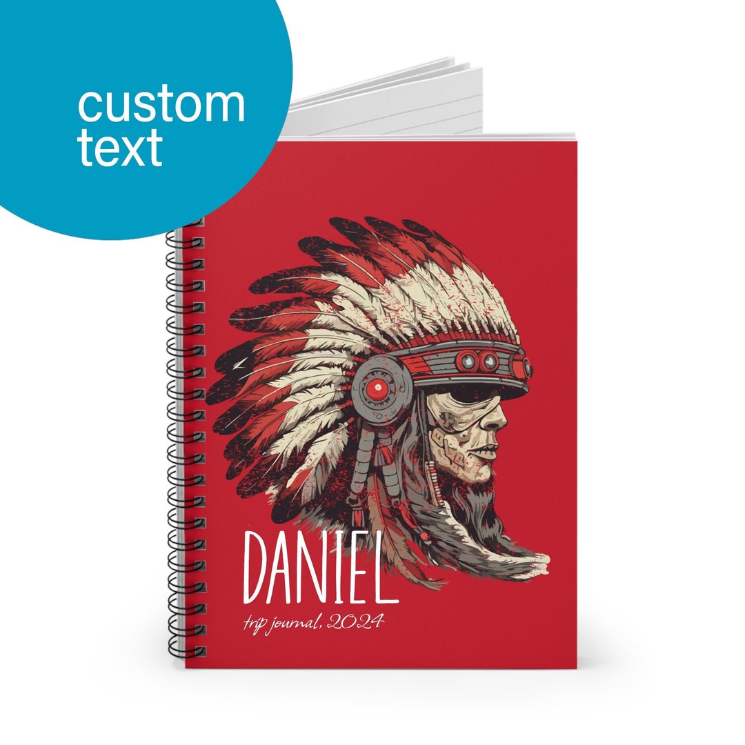 Indian Skull Custom Name Notebook, Native American Heritage, Indian ...
