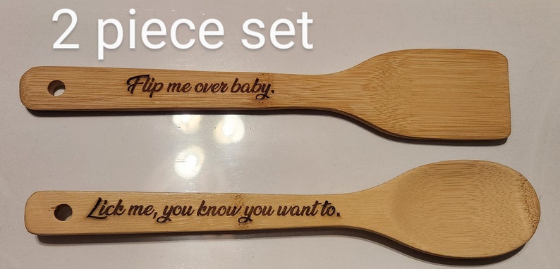 Personalized Funny Wooden Spoon Set, Custom Kitchen Spoons, Funny Spoon ...