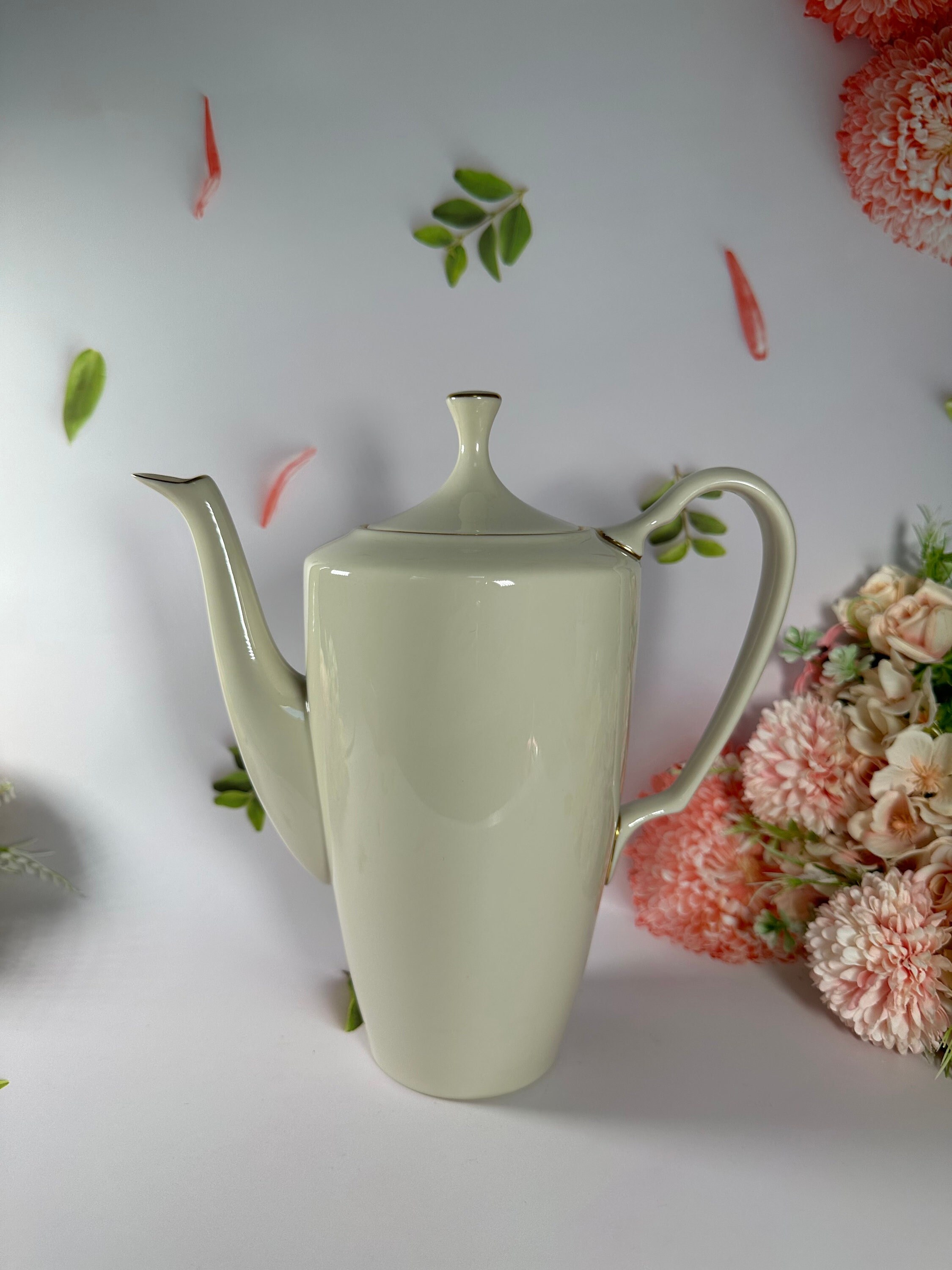 RARE Lenox Platinum Courtyard Teapot Vintage Lenox Bone China ...