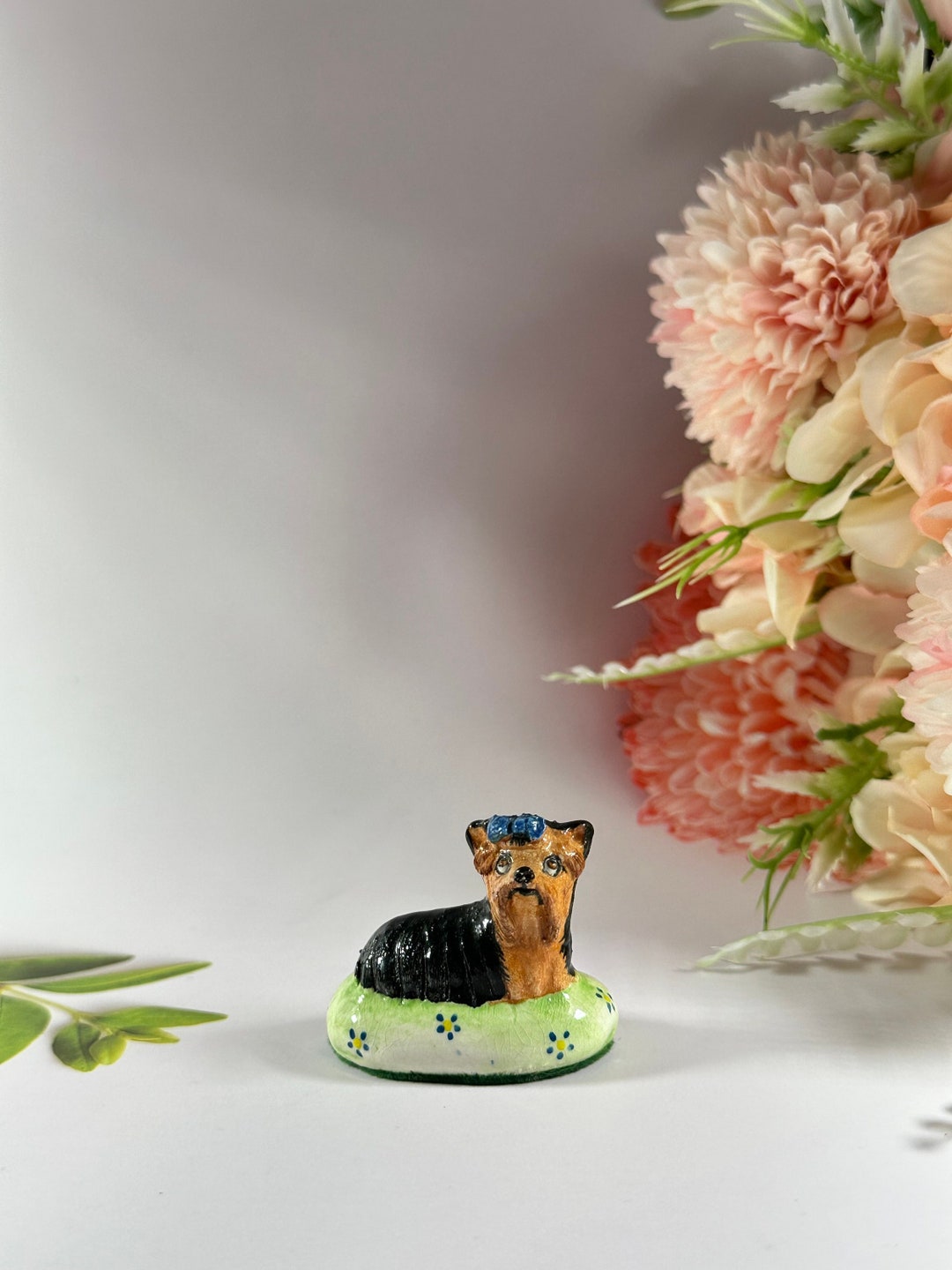 Vintage Mini Figurine Basil Matthews Dog Small Cute Felt Bottom Long ...