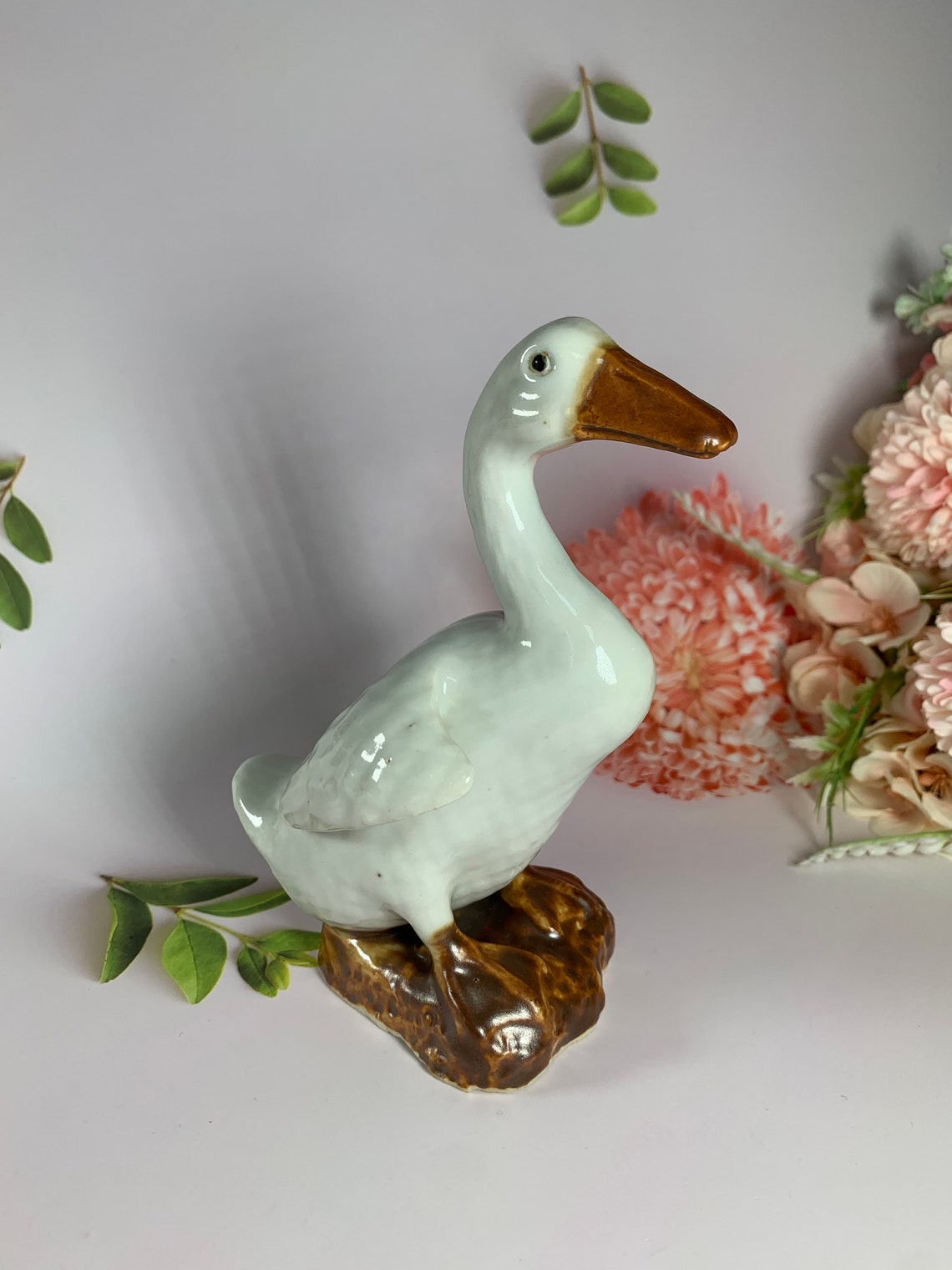 Vintage 1890s Goose Figurine Porcelain Art Antique Rare - Etsy