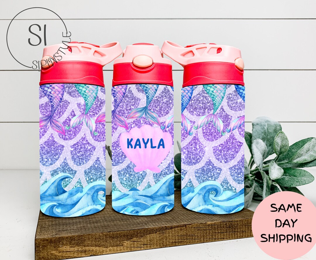 Mermaid Kids Water Bottle Mermaid Gifts for Girls Mermaid - Etsy