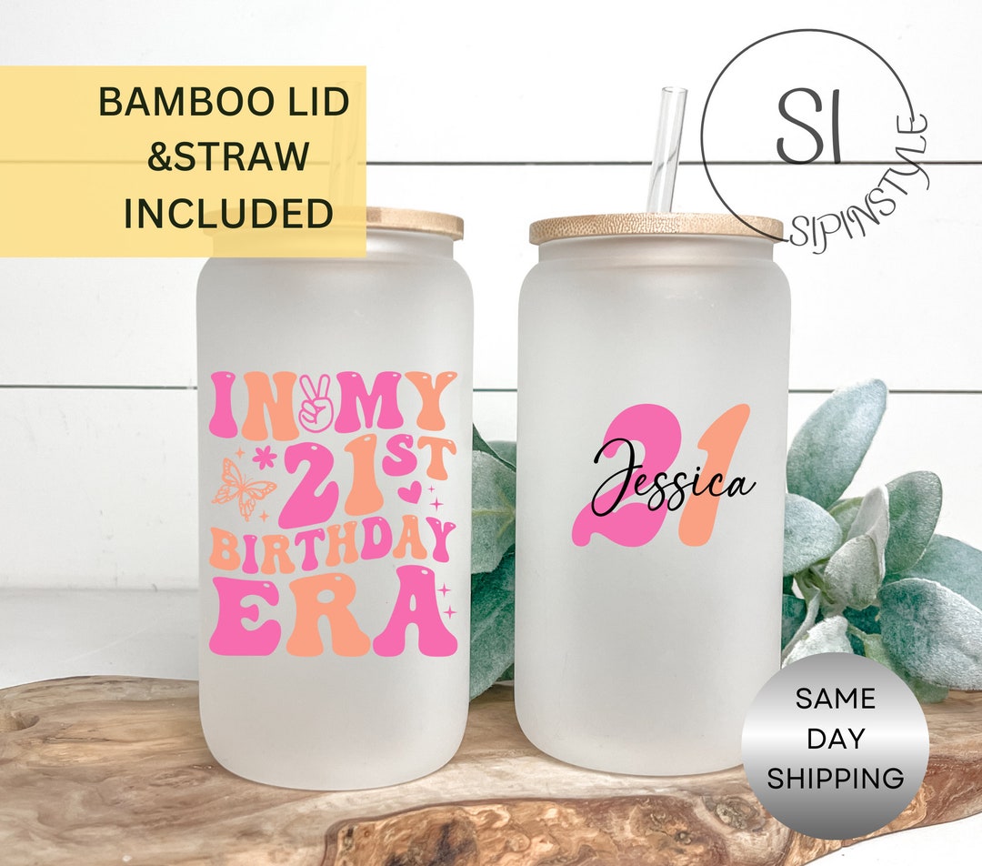 21st Birthday Gift for Her, in My 21st Era Ice Coffee Cup, 21st ...