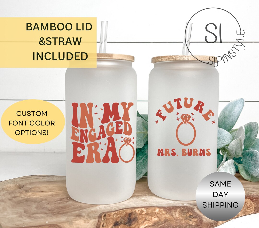 In My Engaged Era Ice Coffee Cup, Future Mrs Gift, Future Mrs Cup ...