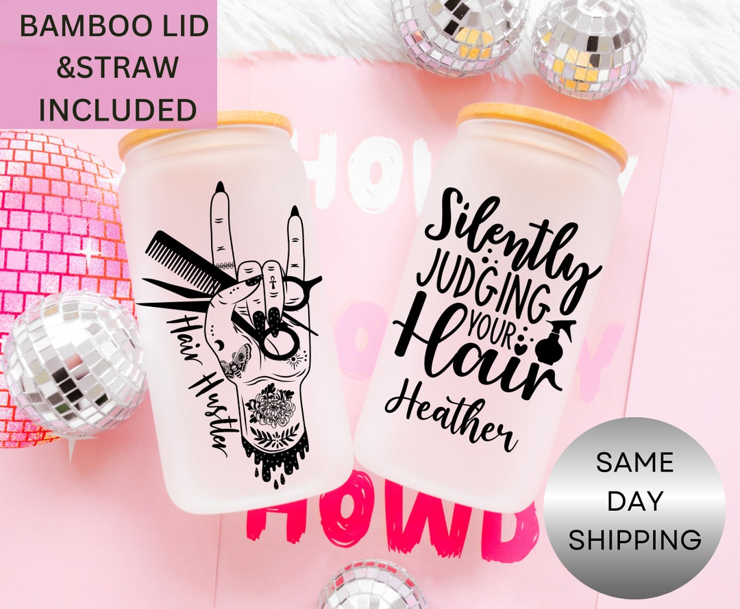 Hair Stylist Glass Cup Personalized, Hair Stylist Gift, Hair Stylist ...