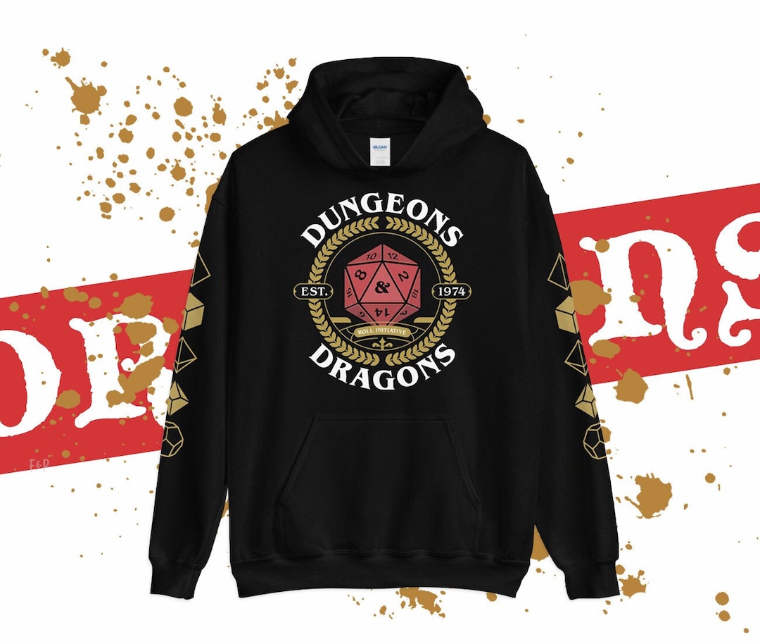 Dungeons and Dragons Hoodie, Dnd Merch Shirts, D20, D&D, DM, Dungeon ...