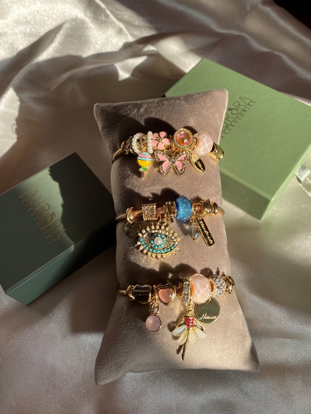 Pandora Style Charm Bracelet Set Gold Charm Bracelet Pandora - Etsy