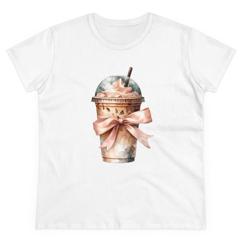 Coquette Coffee Frappe Tee Elegant Drink Lover's Top Coquette Clothing ...