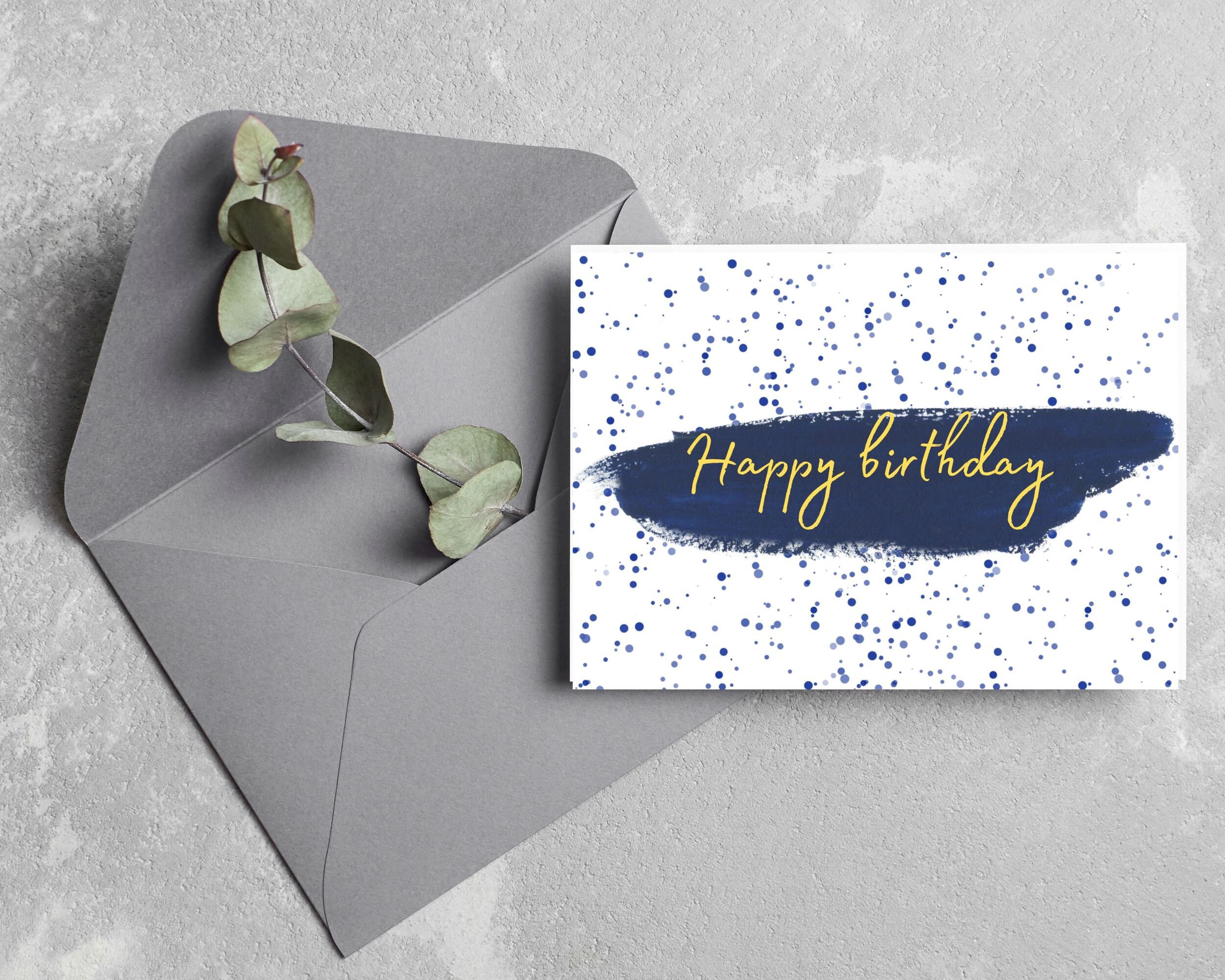 Indigo Happy Birthday - Etsy