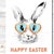 Cute Easter Bunny Blank Greeting Card, Easter Card, Funny Bunny Blank ...