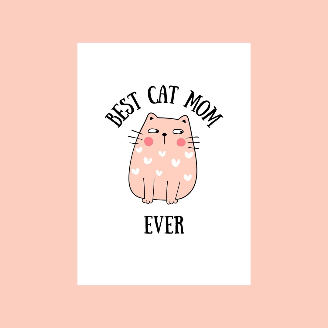 Cat Mother's Day Card, Cute Cat Mom Card, Funny Mother's Day Card ...