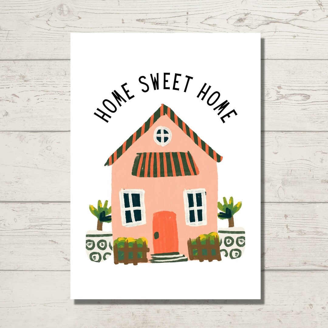 Home Sweet Home, Cute Housewarming Card, Congrats on Your New Home, New ...