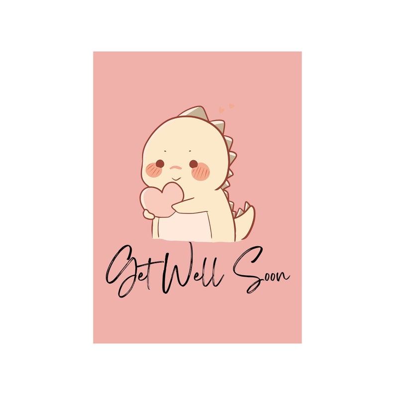 Get Well Soon Greeting Card, Instant Digital Download, Blank, Printable ...