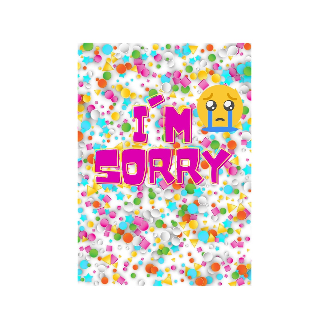 Funny Apology Sorry Card, I'm Sorry Card, Funny Sorry Card, Cute ...