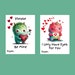 Valentine's Day Cards-printable Kids Valentine's Day Cards Tags-monster ...