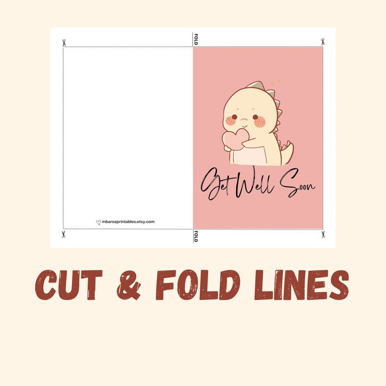 Get Well Soon Greeting Card, Instant Digital Download, Blank, Printable ...