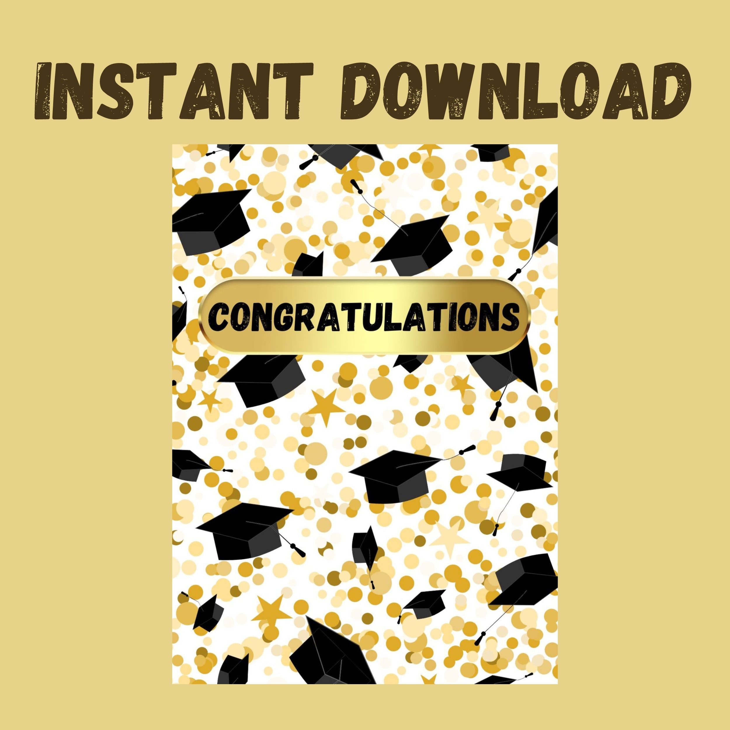 Printable Graduation Card, Congratulations Graduate, Congrats Grad ...