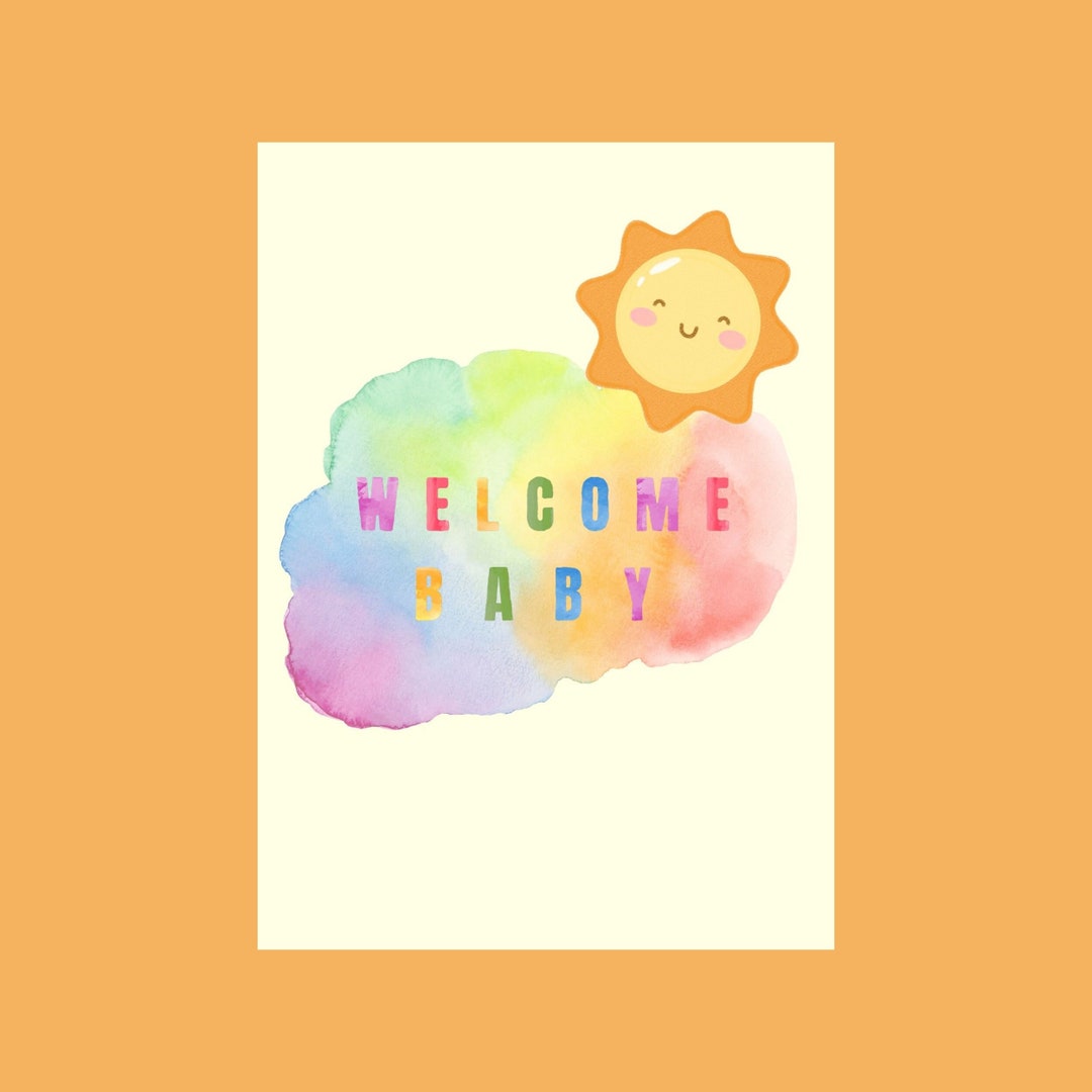 Baby Card Printable Baby Card Downloadable Baby Card - Etsy