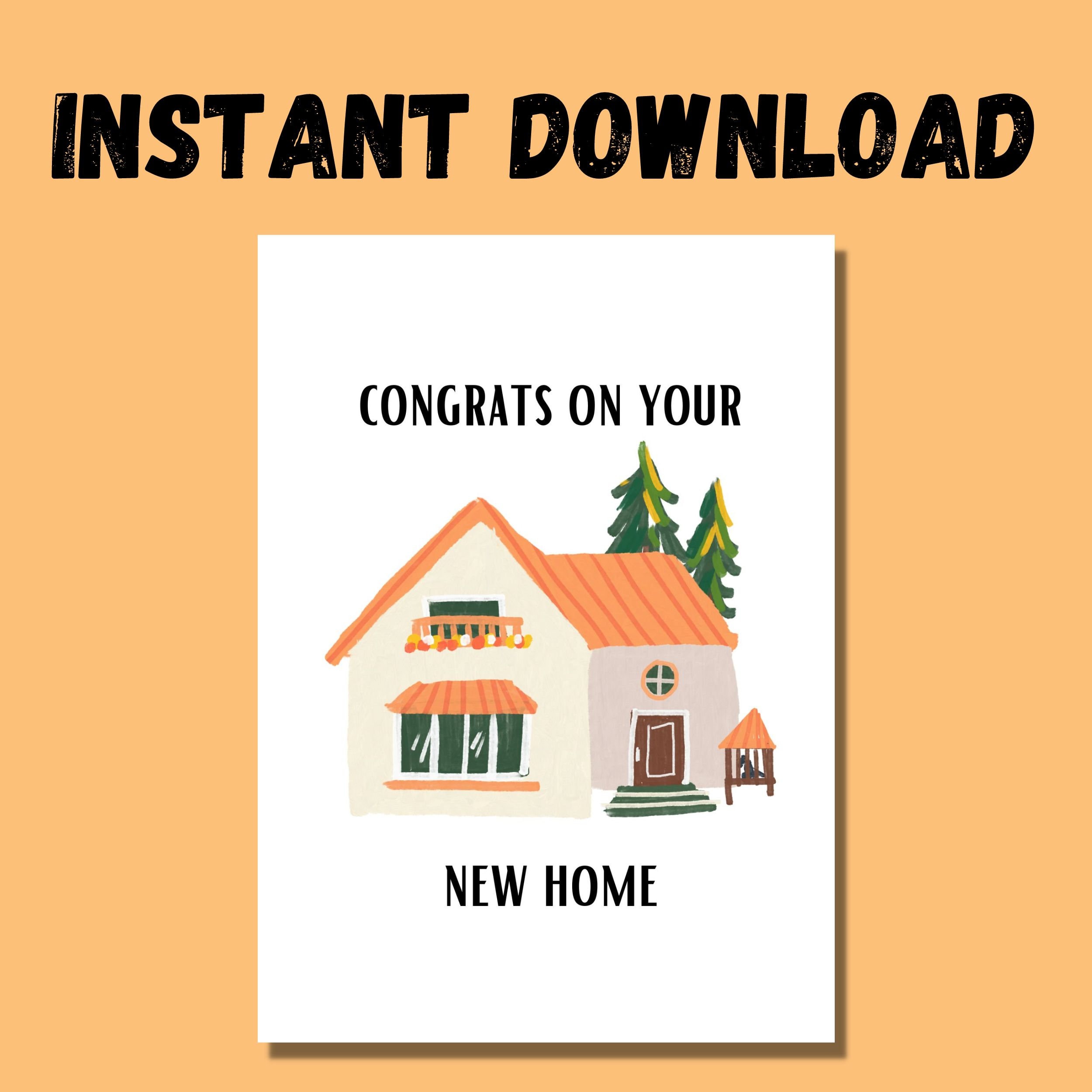 New Home Card, Congratulations on Your New Home Card, Happy First New ...