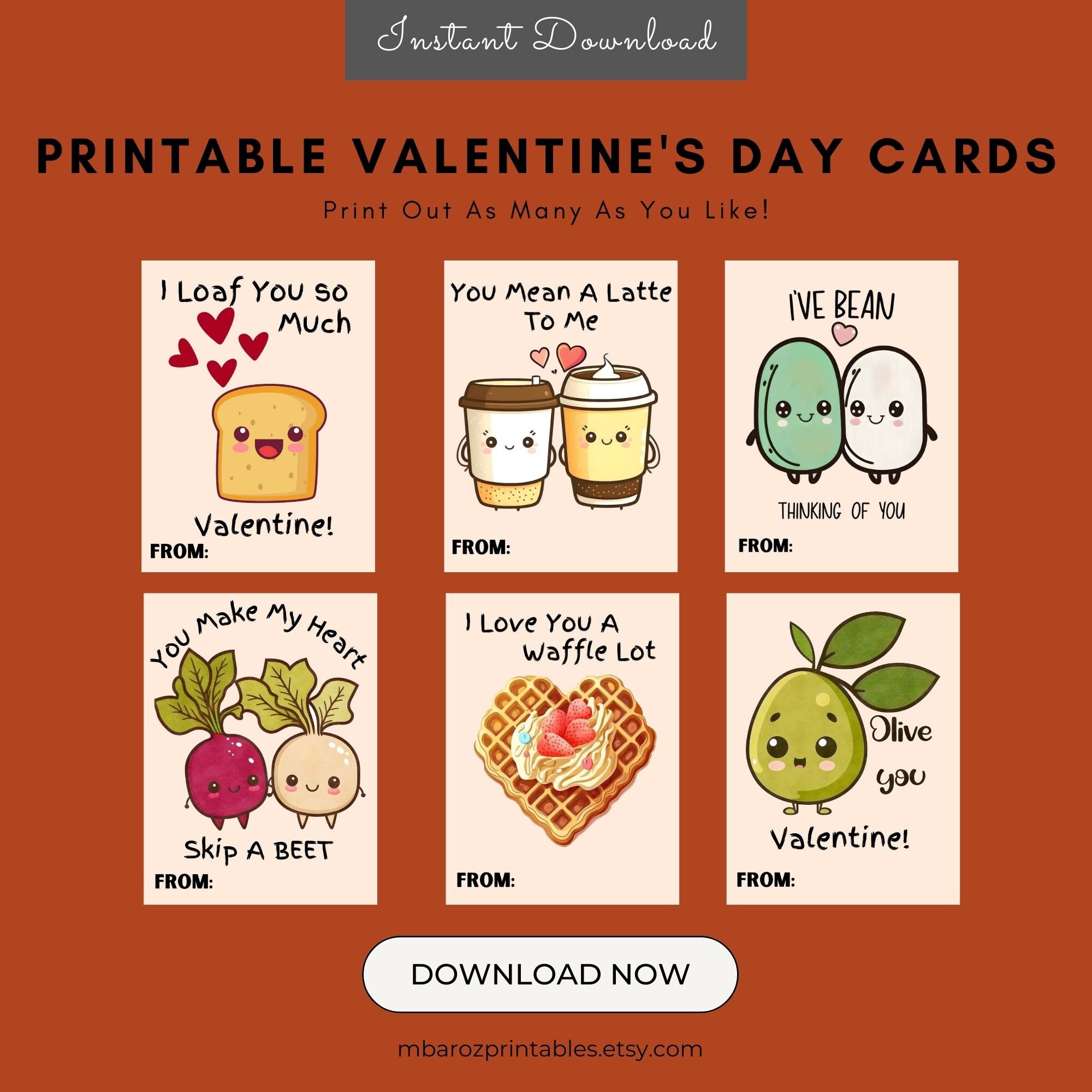 Valentine's Day Cards-printable Kids Valentine's Day Cards Tags-cute ...