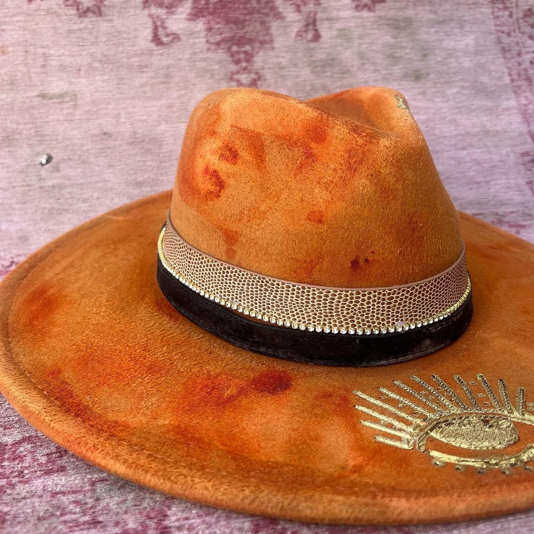 Orange Gold Third Eye Crown Hat - Etsy