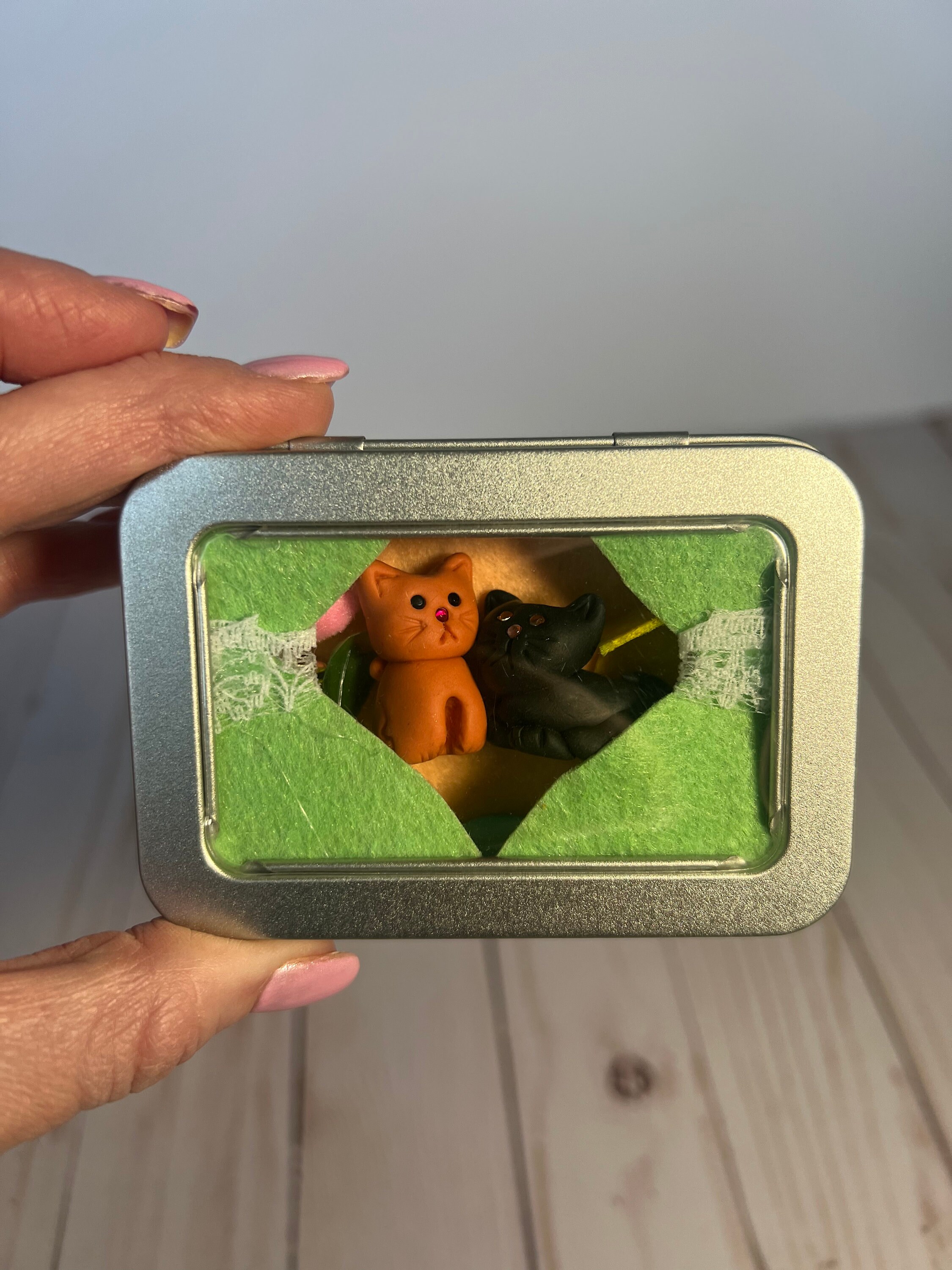 Altoid Tin With Cats, Cat Play Set, Toy Kittens, Miniature Kitty ...