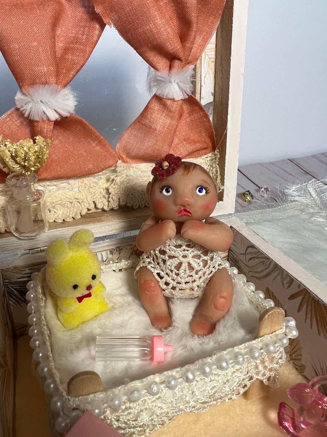 Baby Box Ooak Polymer Clay Figure Miniatures for Dollhouse - Etsy