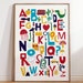 English Alphabet Poster, ABC Poster, Nursery Decor, Alphabet Art - Etsy
