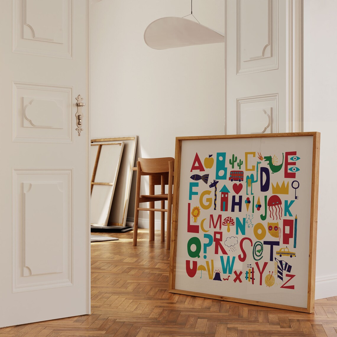 English Alphabet Poster, ABC Poster, Nursery Decor, Alphabet Art in a ...