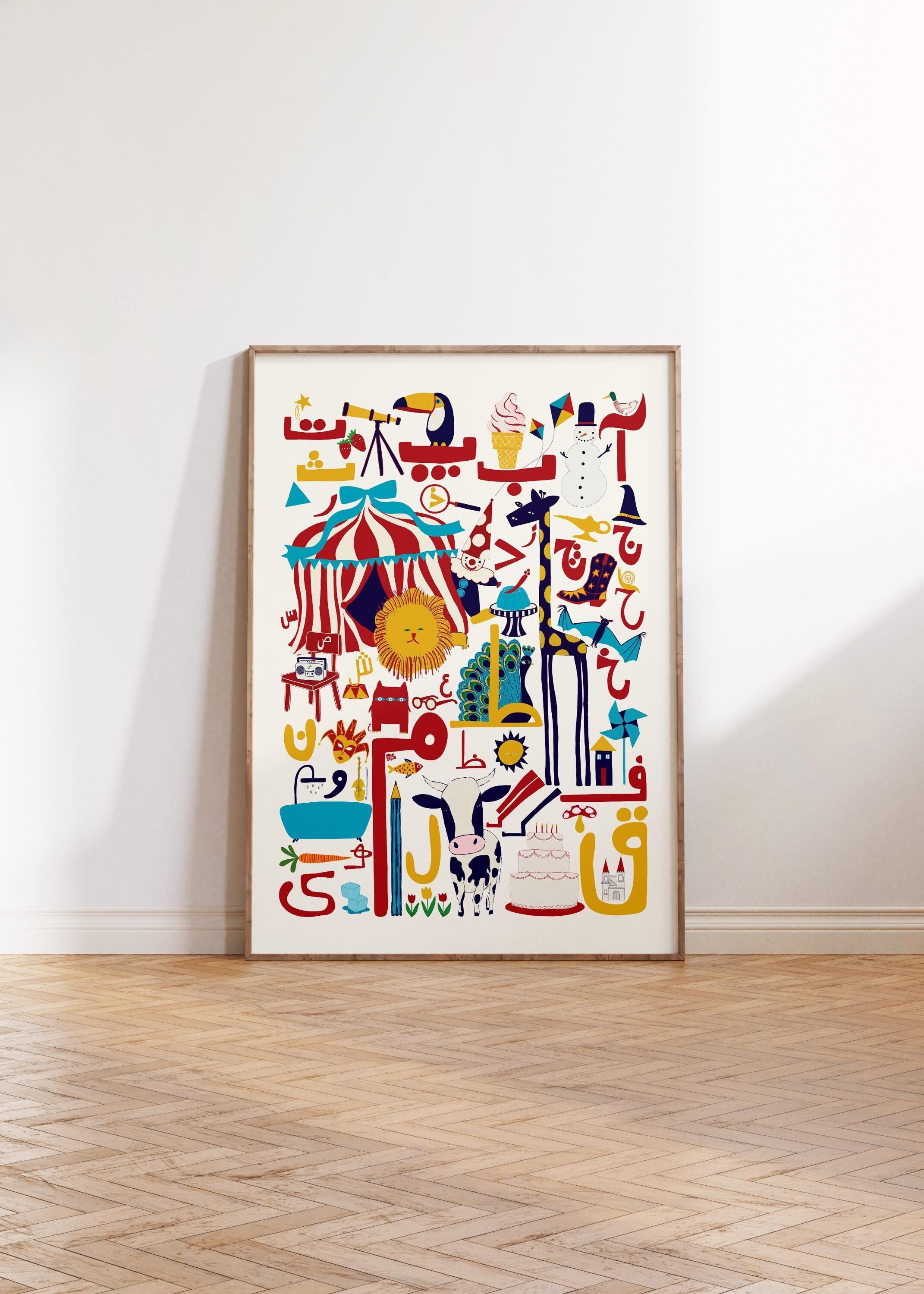 Persian/farsi Art Poster, Persian/farsi Alphabet Poster for Children ...