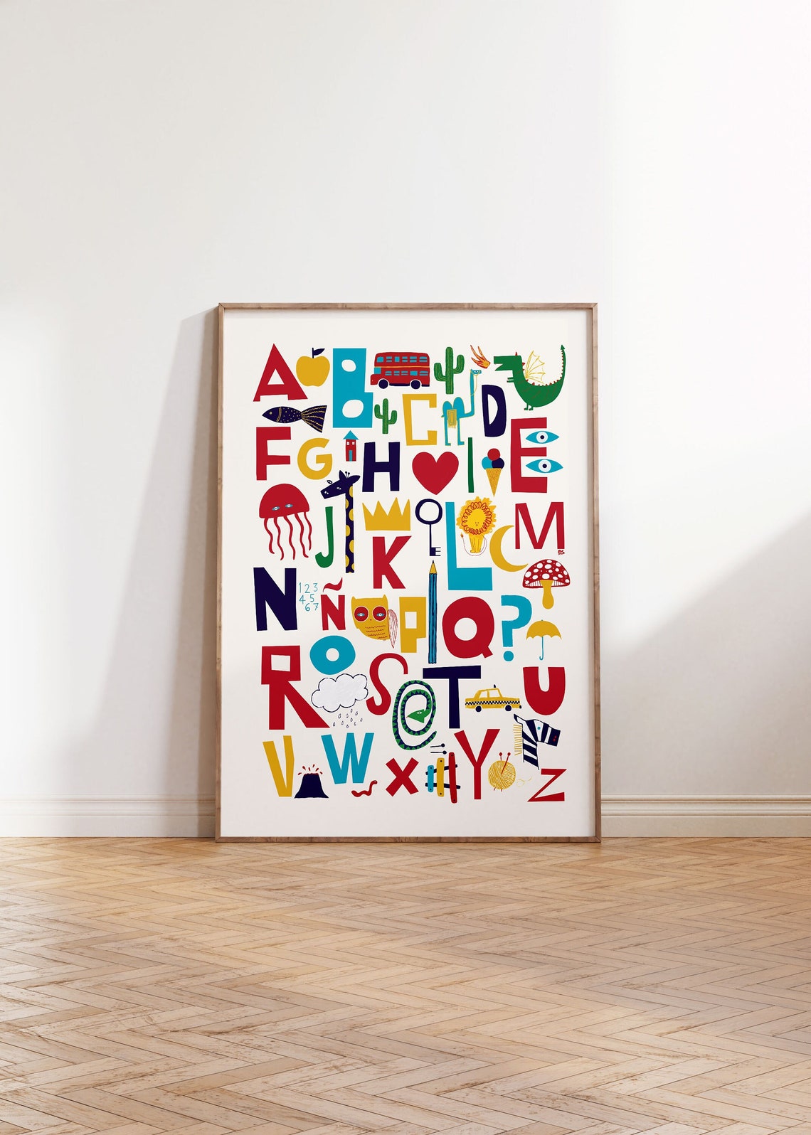 Spanish Alphabet Poster, ABC Alphabet Spanish Poster, Alphabet Art ...