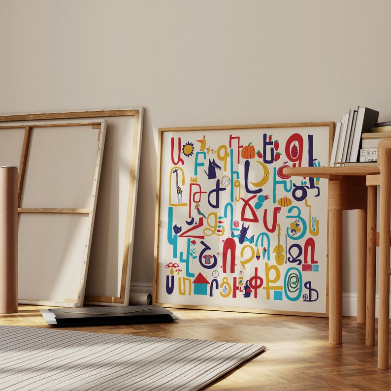 Armenian Alphabet Poster, Armenian Alphabet Wall Art - Etsy