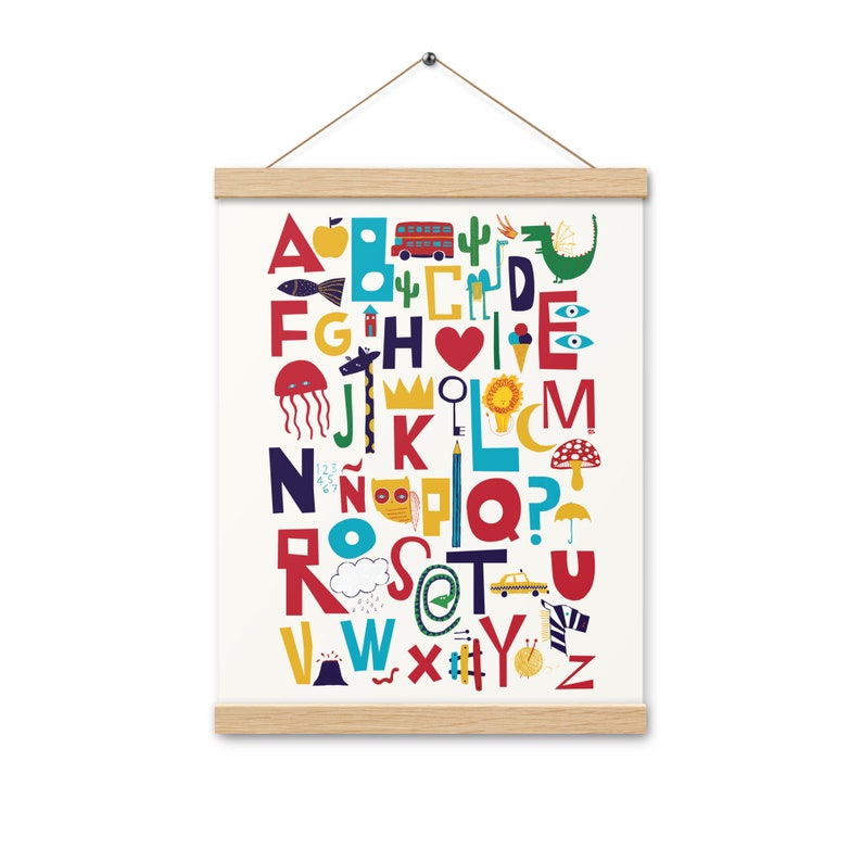 Spanish Alphabet Poster With Hangers - Etsy