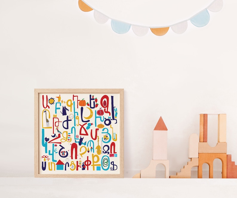 Armenian Alphabet Poster, Armenian Alphabet Wall Art - Etsy