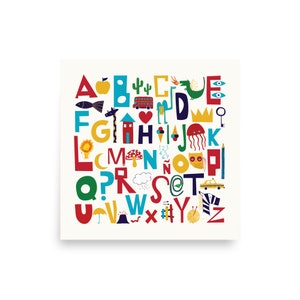 Spanish Alphabet Poster, ABC Alphabet Spanish Poster, Alphabet Art ...