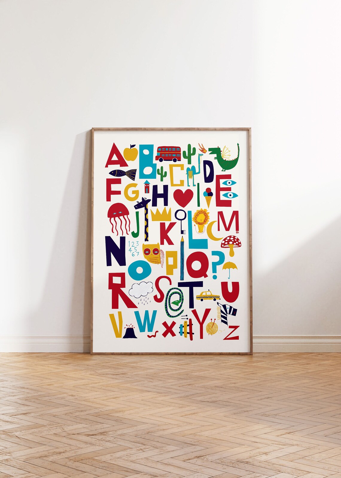 English Alphabet Poster, ABC Poster, Nursery Decor, Alphabet Art - Etsy