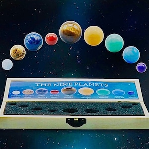 Gemstone Planets Crystal Marbles Set Home Decor Healing Crystal Planets ...