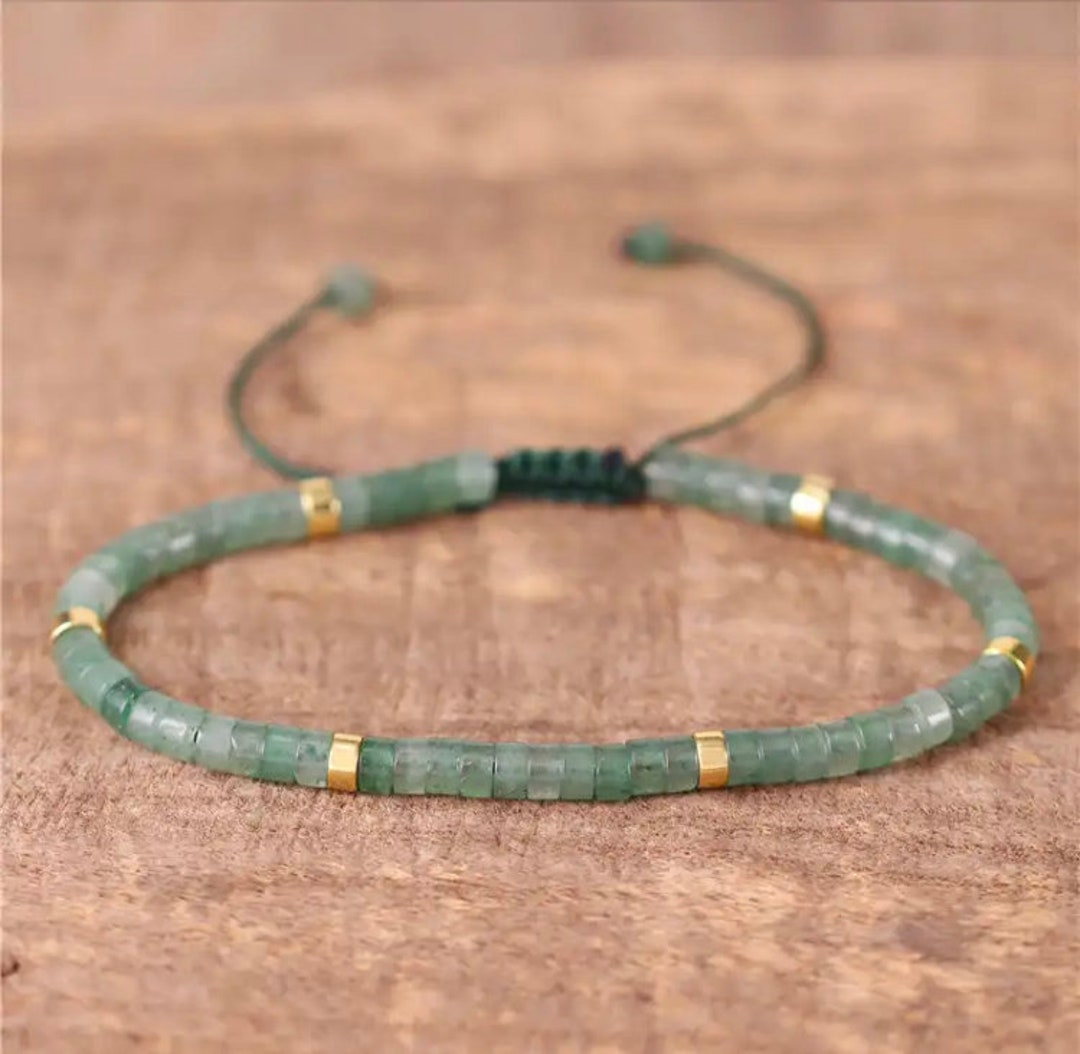 Bohemian Natural Stone Bracelet Healing Crystal Charm Bracelet Yoga ...