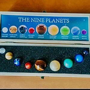 Gemstone Planets Crystal Marbles Set Home Decor Healing Crystal Planets ...