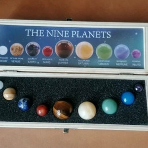 8 Planet Gemstone Crystal Set Home Decoration Healing Crystal Planets ...