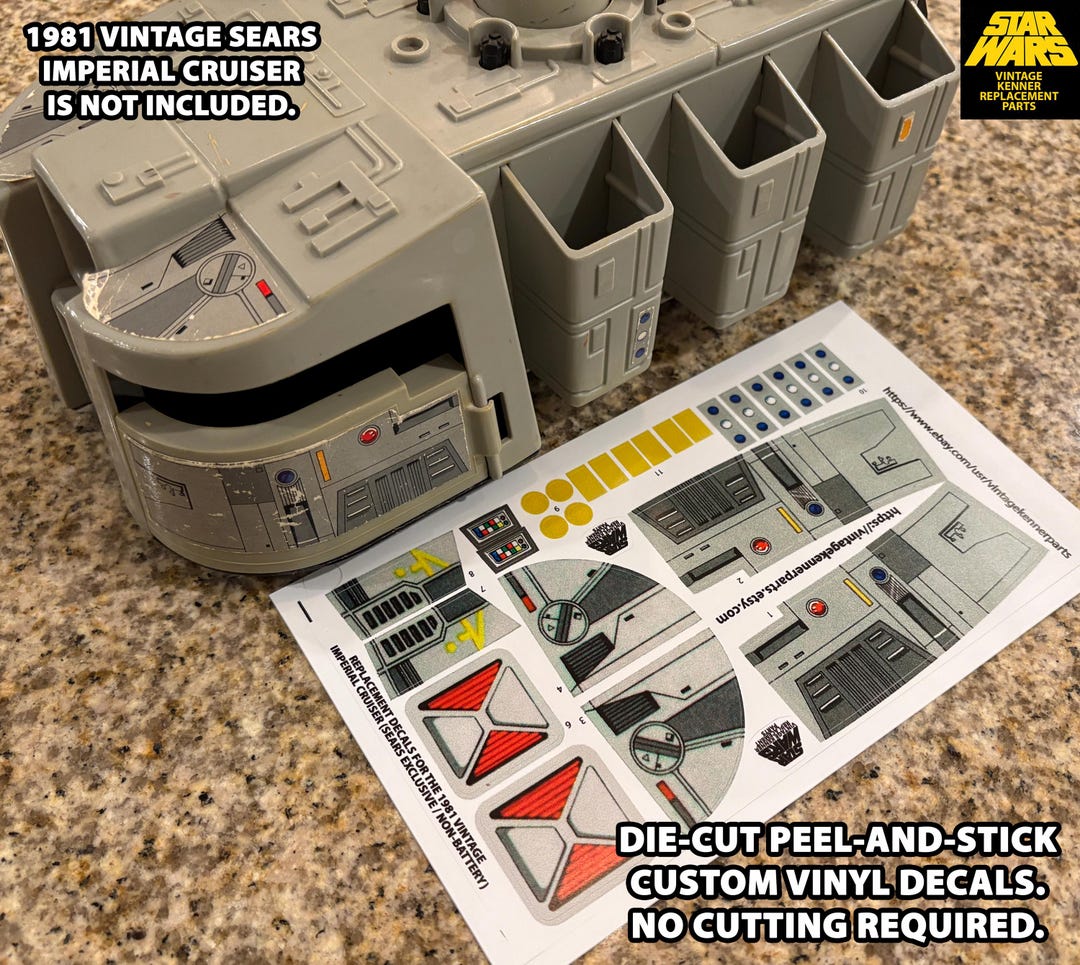 1981 Imperial Cruiser Replacement Decals, Kenner/sears-style Exclusive ...