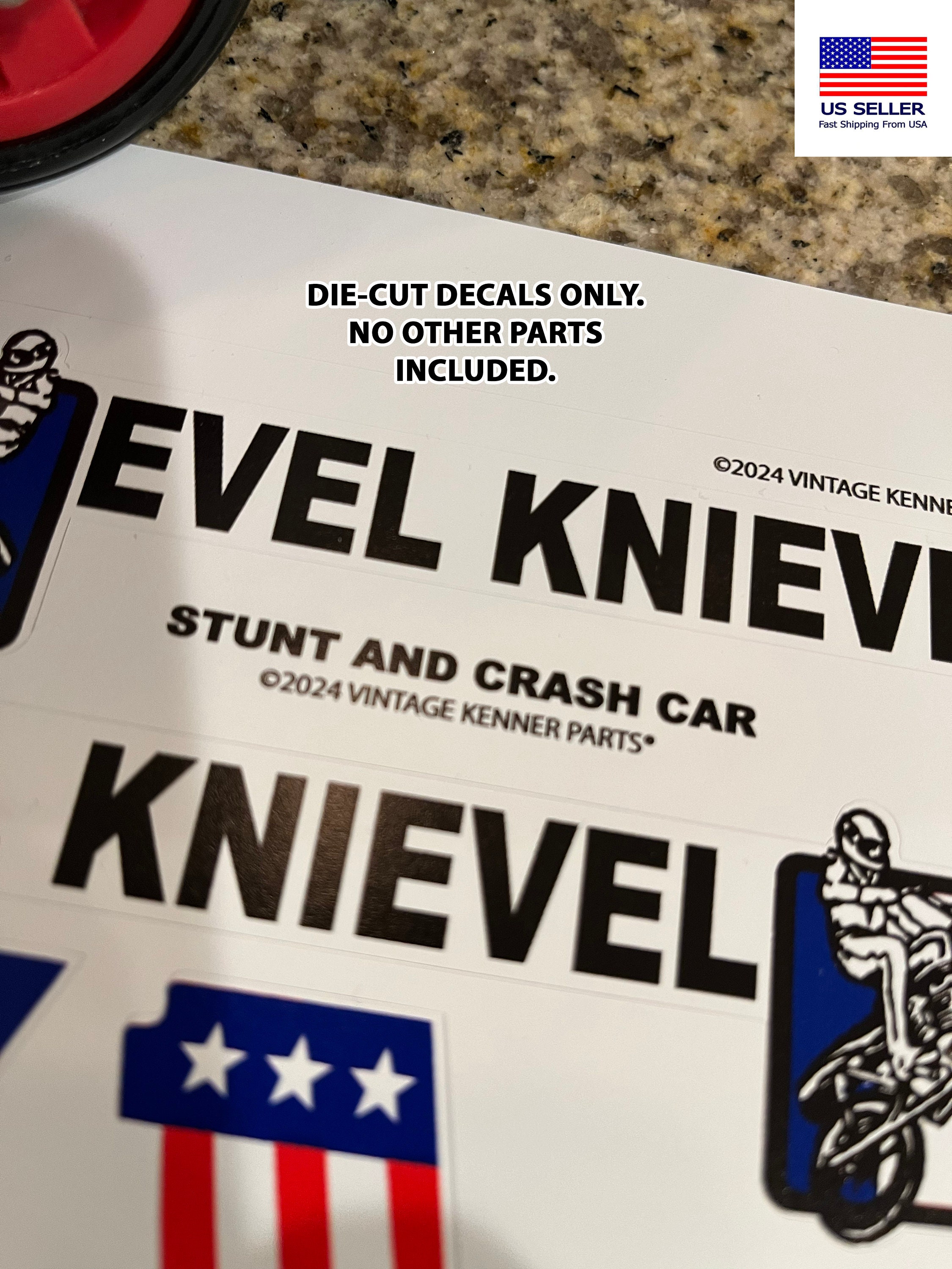 Evel Knievel 1974 Stunt and Crash Car REPLACEMENT Die-cut DECAL Set - Etsy