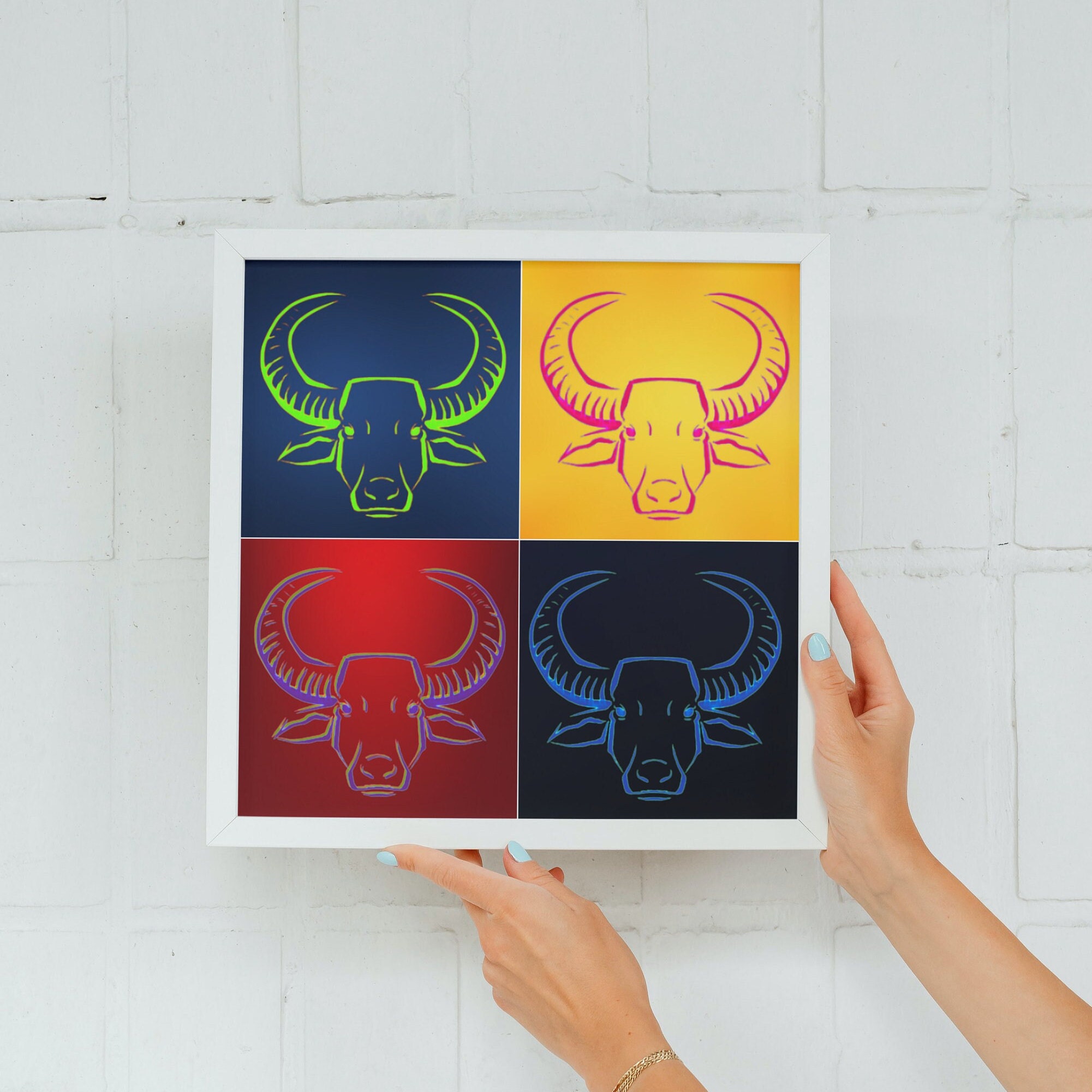 Filipino Carabao Pop Art | Carabao Wall Art | Filipino Culture Modern ...