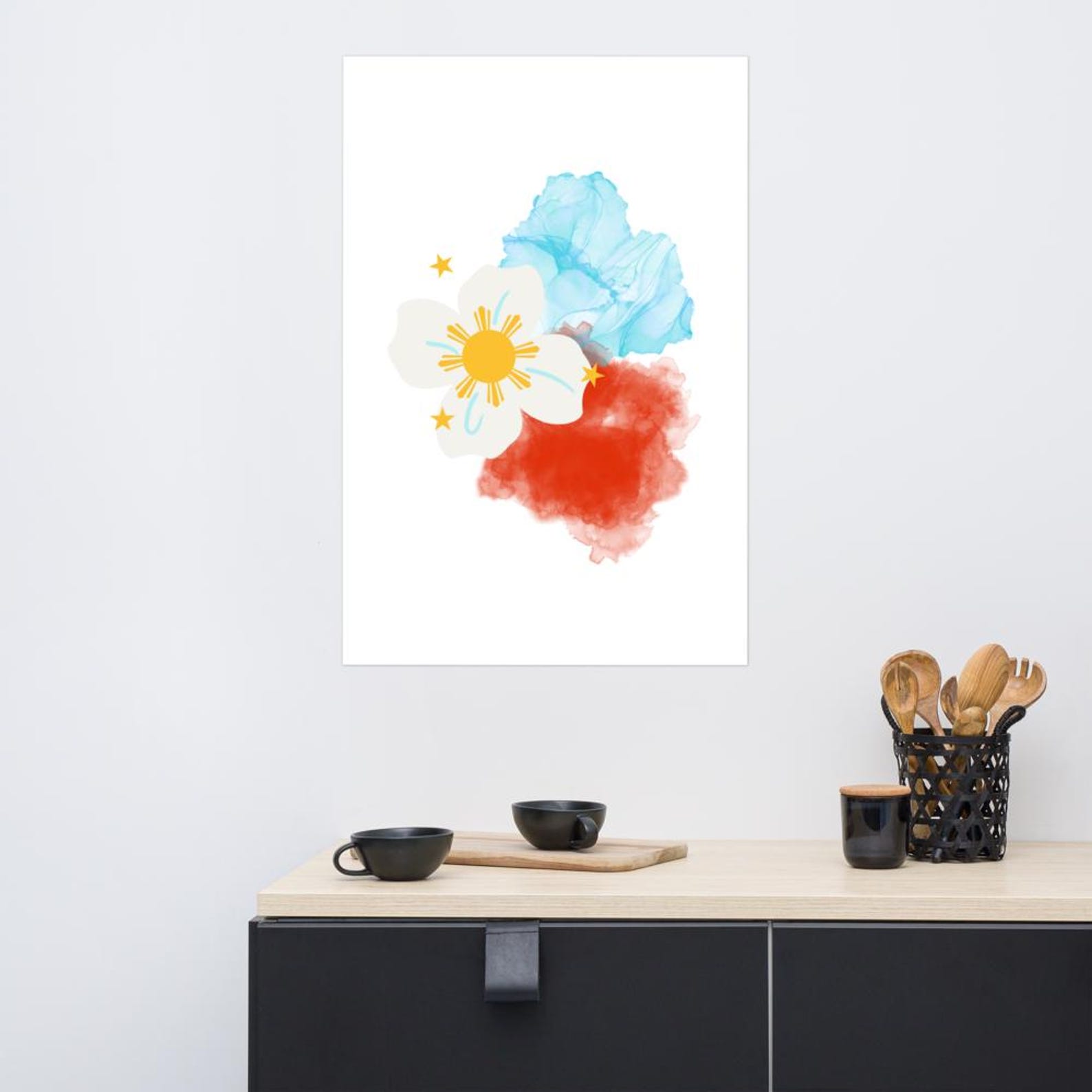 Philippine Flag Butterfly Wall Art Print | ART PRINT | Filipino Flag ...