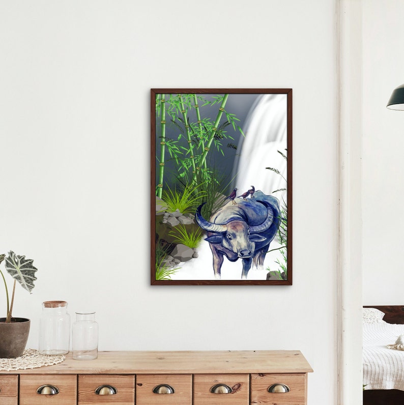 Filipino Carabao Wall Art | Asian Carabao Art | Filipino Gift ...