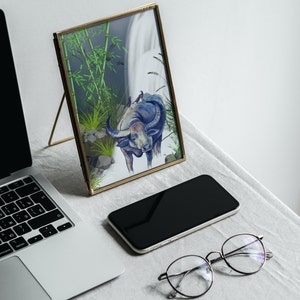 Filipino Carabao Wall Art | Asian Carabao Art | Filipino Gift ...