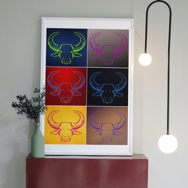 Carabao Pop Art | Asian Carabao Art | Filipino Gift | Philippine ...