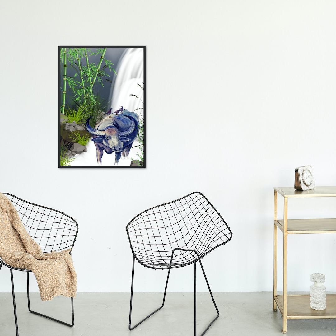 Filipino Carabao Wall Art | Asian Carabao Art | Filipino Gift ...