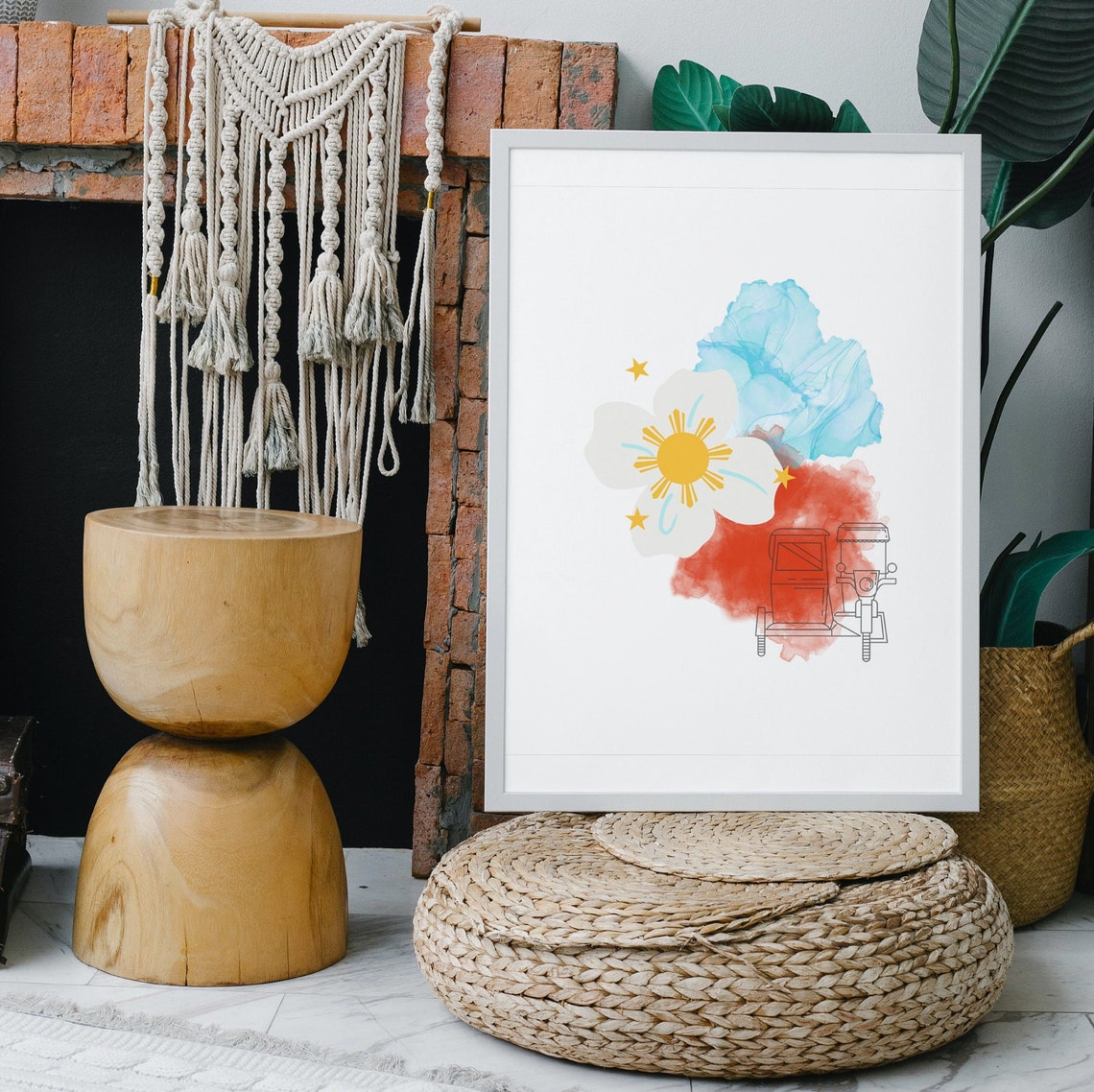 Filipino Tricycle Flag Art Pedicab Filipino Decor Filipino Gifts ...